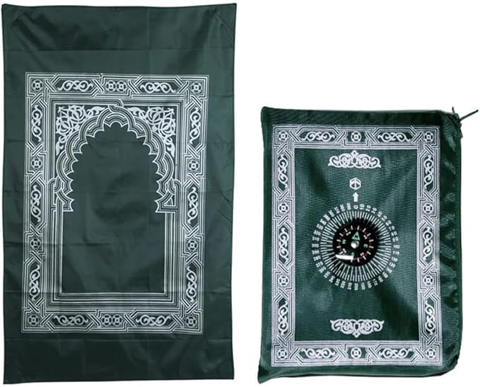 Pocket Prayer Mat with Compass – HalalcoStore