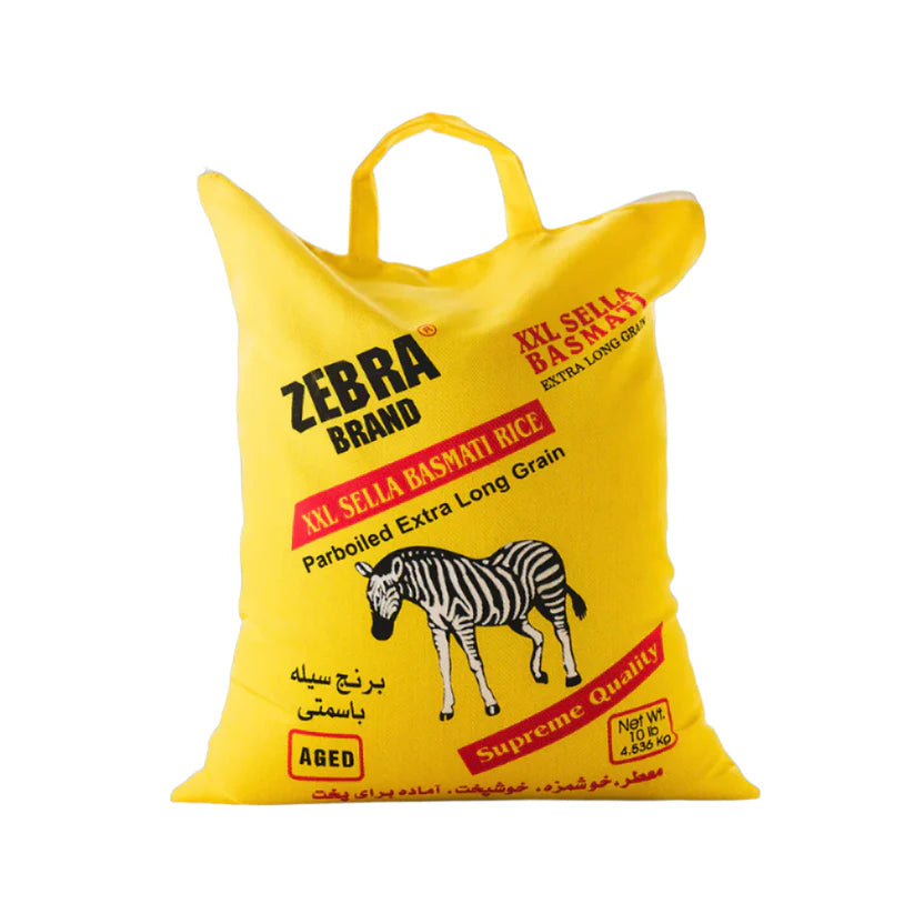 Zebra XXL Sela Basmati Rice (10 lb) (Yellow Bag) – HalalcoStore