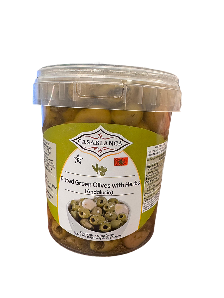 Casablanca Pitted Green Olives with Herbs (2.11 Lb) – HalalcoStore