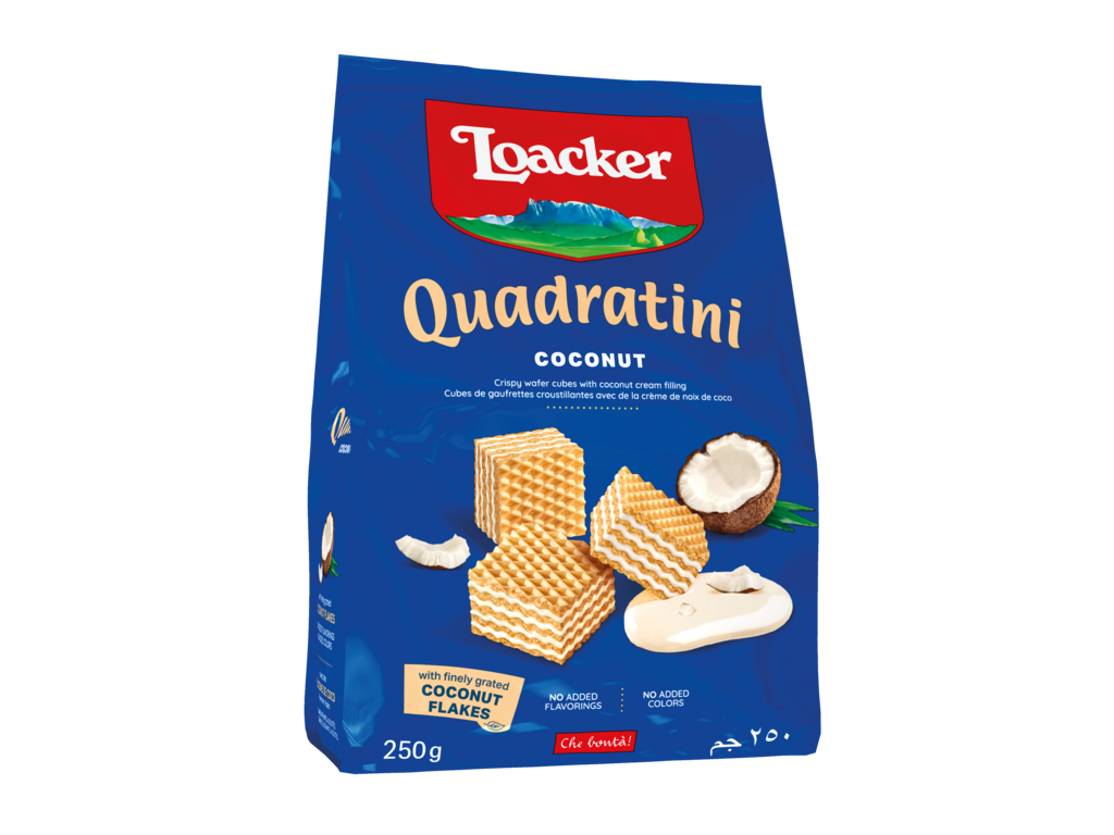 Loacker Quadratini Coconut Wafer 250 g (Institutional Order) – HalalcoStore