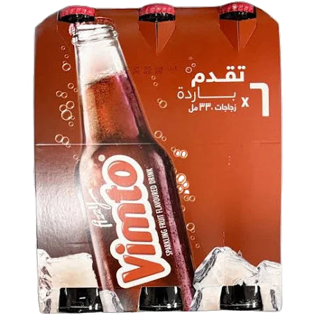 Vimto Sparkling Fruit Flavored Drink (6 bottles x 330 ml) ⚠️ Glass bot ...
